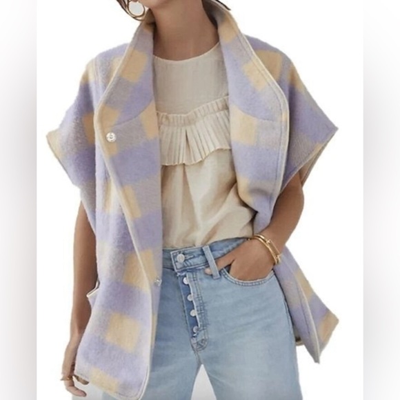 Anthropologie | Jackets & Coats | Anthropologie Andersen Lauth Short Sleeve Button Up Poncho ...